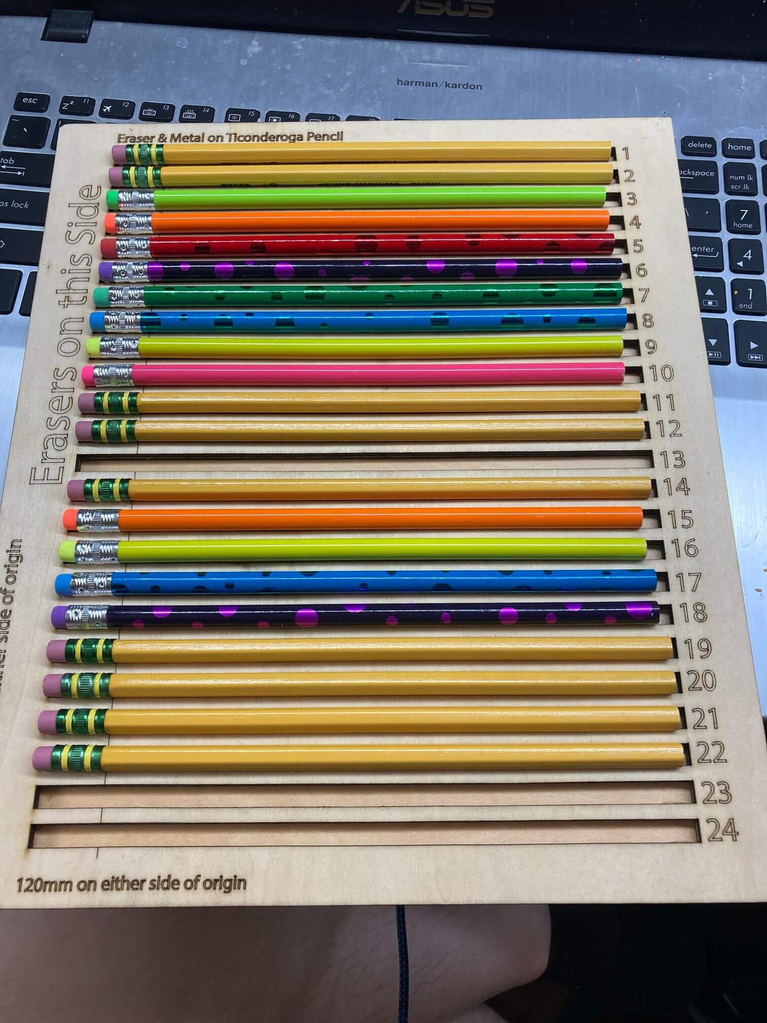 Pencil Jig for Customizing Pencils – Laser Cuttable Files – Grumpy Alison